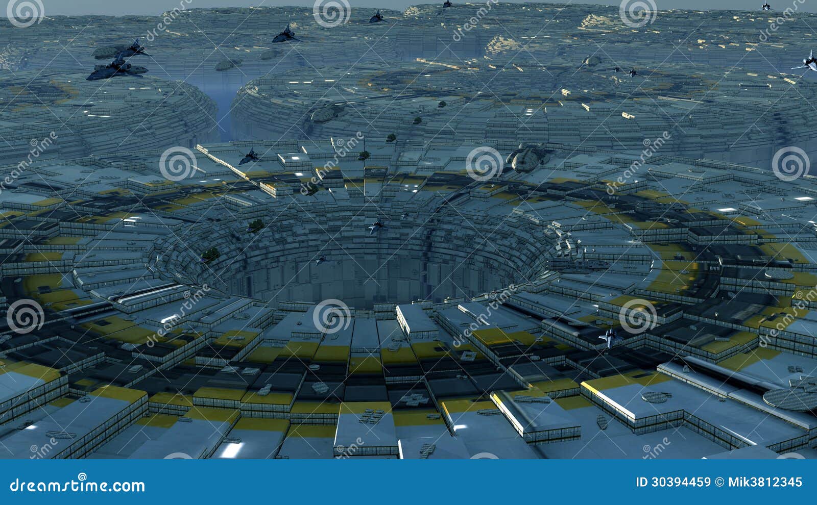 Futuristic planet stock illustration. Illustration of screensavers ...