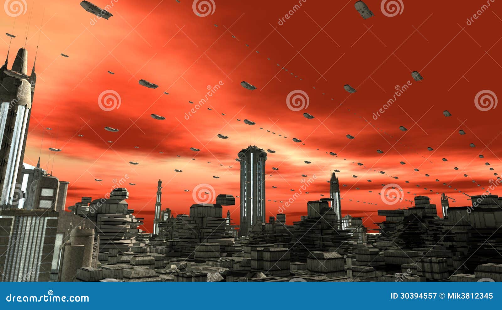 Futuristic planet stock illustration. Illustration of arrival - 30394557