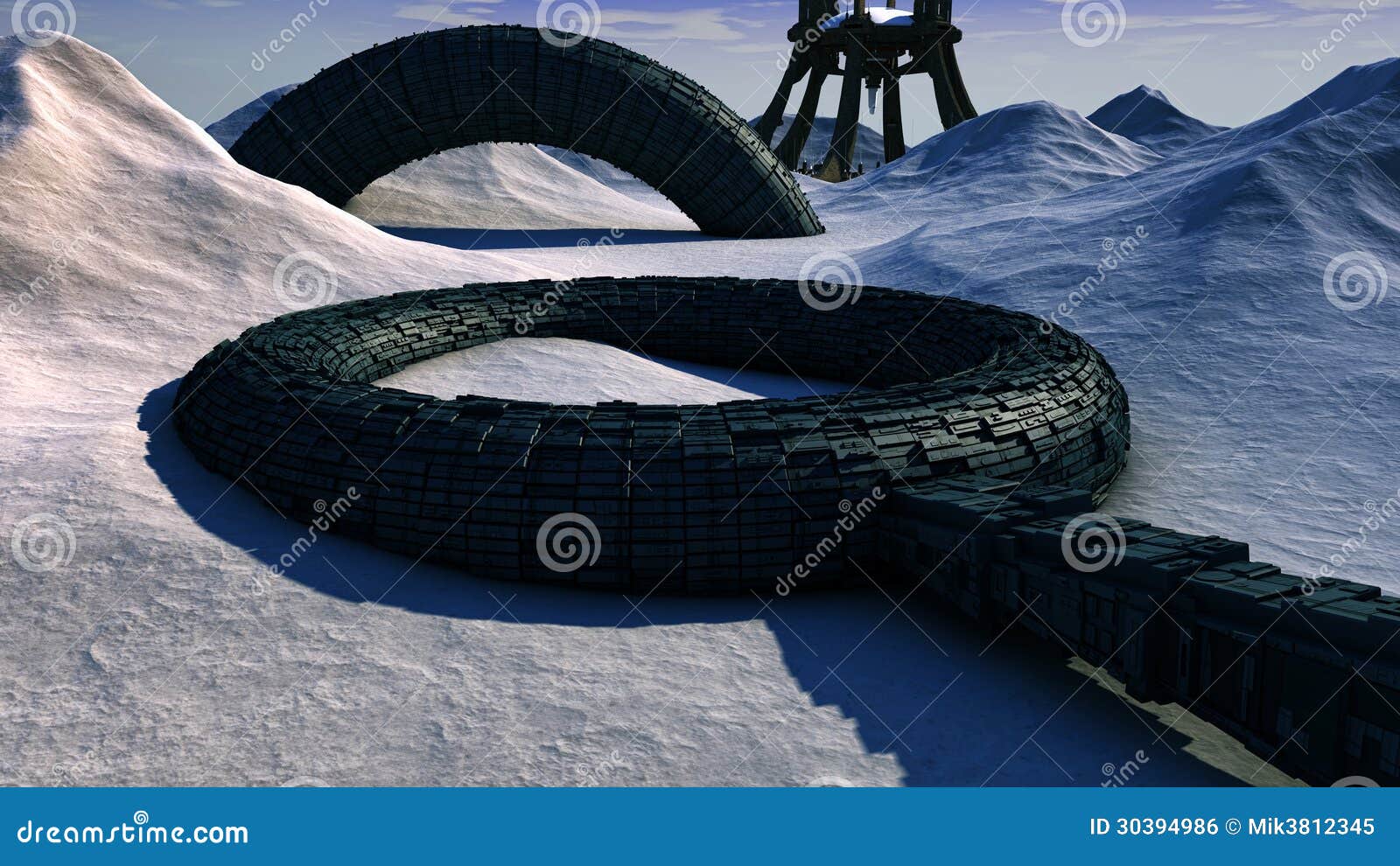 Futuristic planet stock illustration. Illustration of futuristic - 30394986