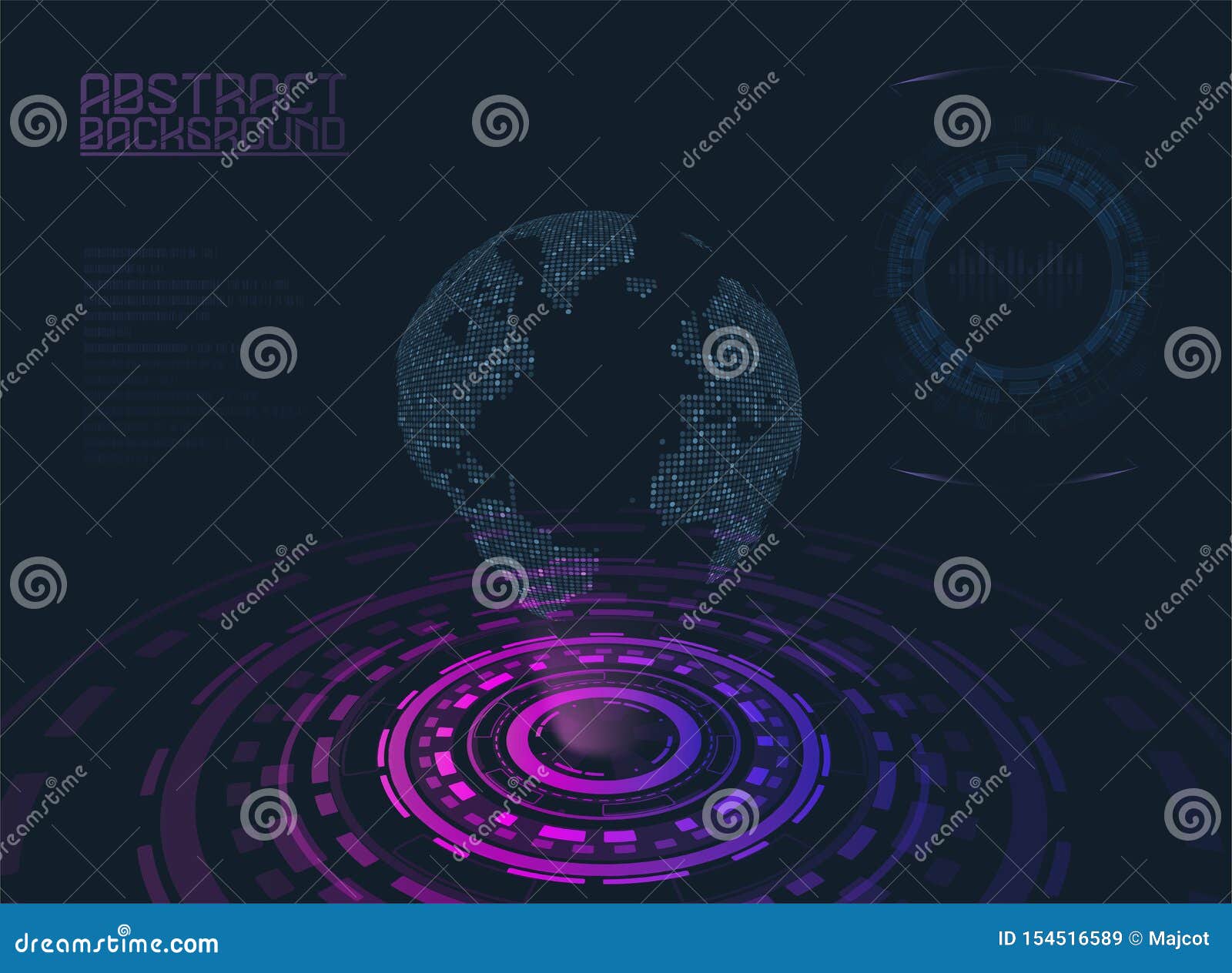Futuristic planet hologram stock vector. Illustration of futuristic ...