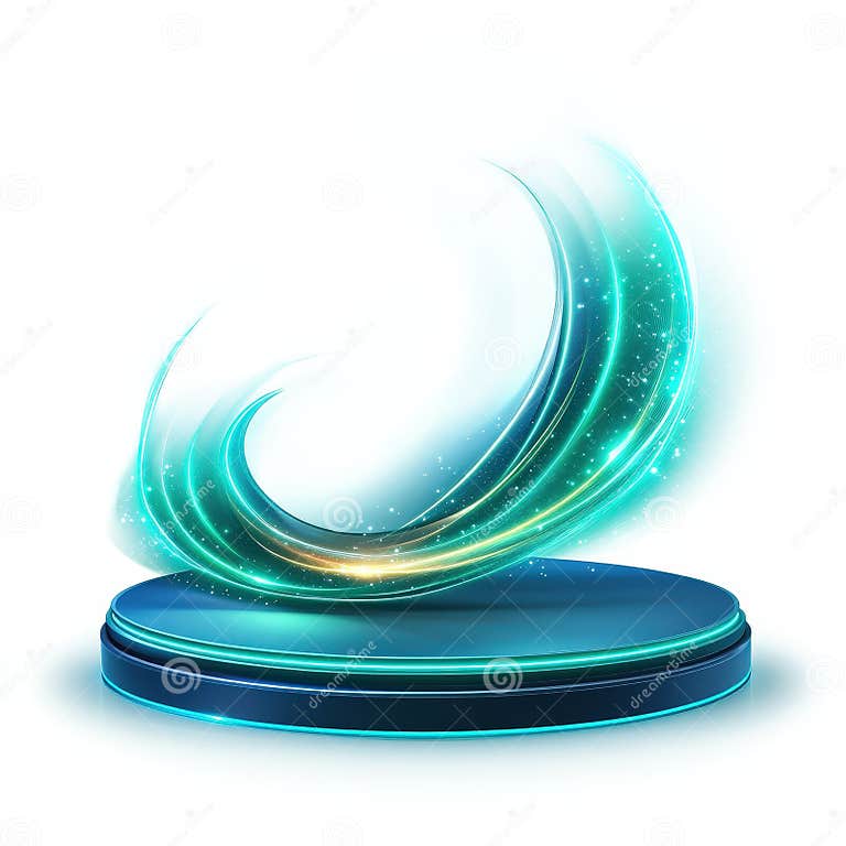 Abstract Futuristic Platform with Glowing Light Effect. Stock ...