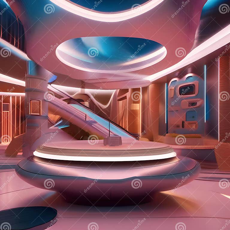 A Futuristic Playground of Interactive Shapes and Forms, Inviting the Viewer To Explore and ...