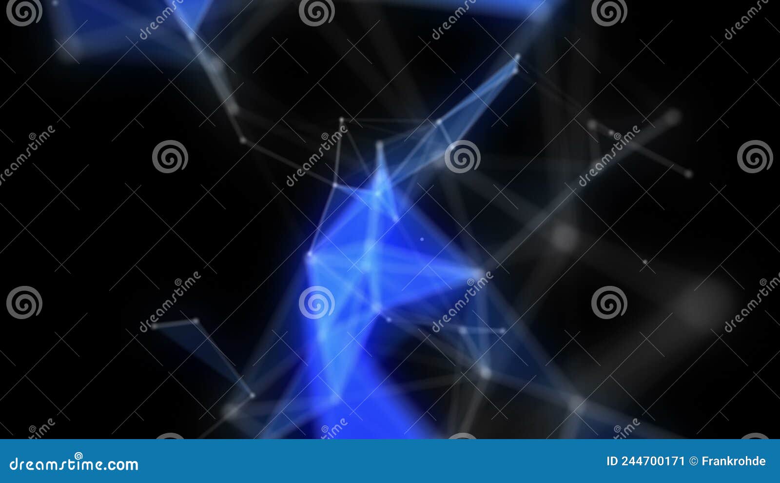 Futuristic Plexus Animation with Glowing Triangles in Slow Motion ...