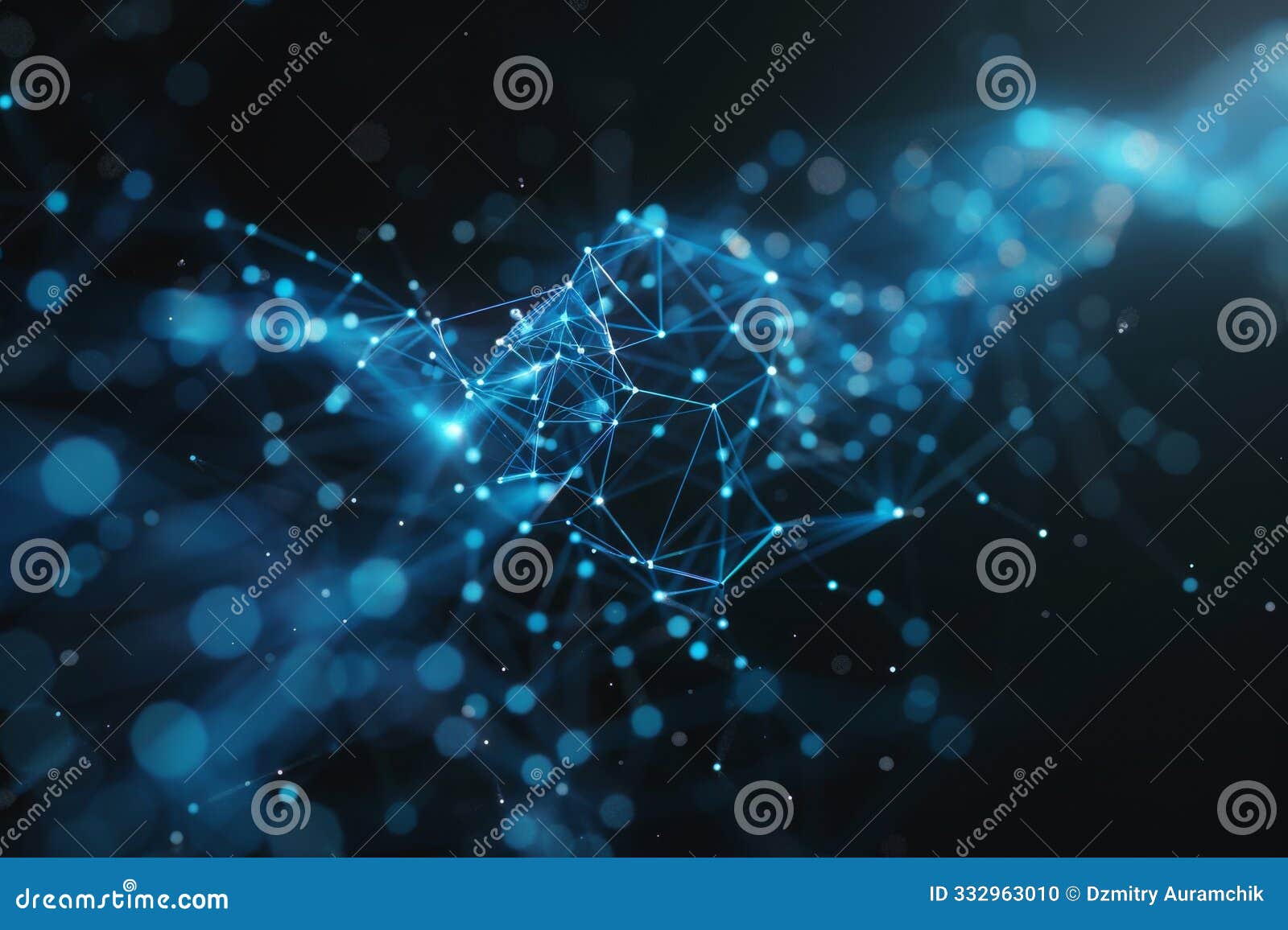 A Futuristic Plexus Array Big Data Render, Abstract Particle Background. Mess Network Stock ...