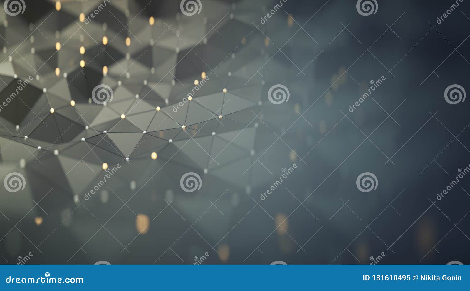 Futuristic Plexus Shape 3D Rendering Stock Illustration - Illustration ...