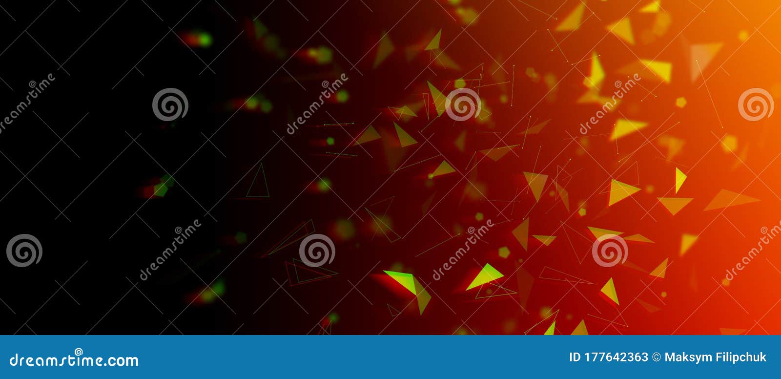 Futuristic Polygonal Particles Abstract Stock Image - Image of digital ...