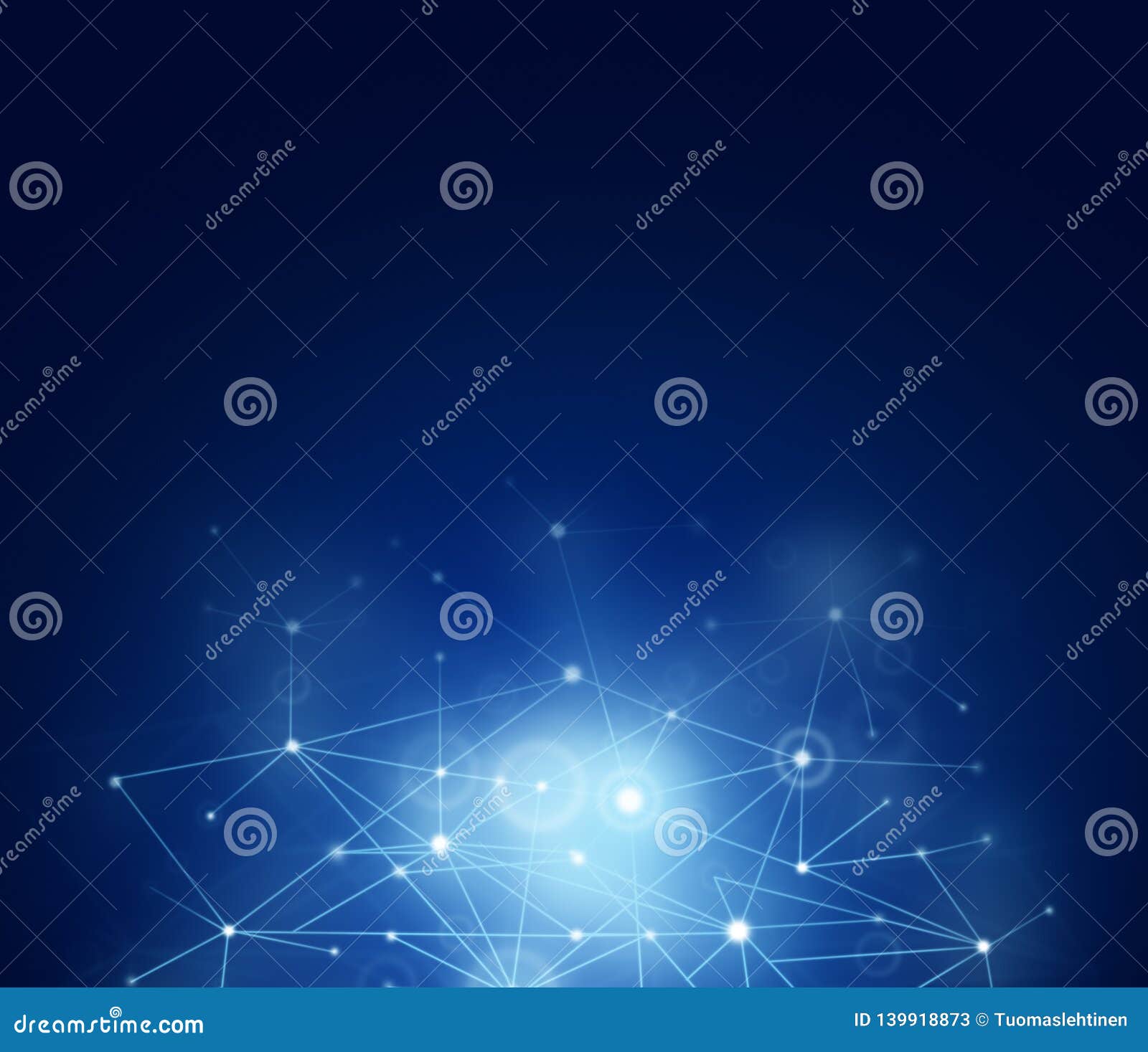 Abstract Network Dark Blue Background with Copy Space Stock ...