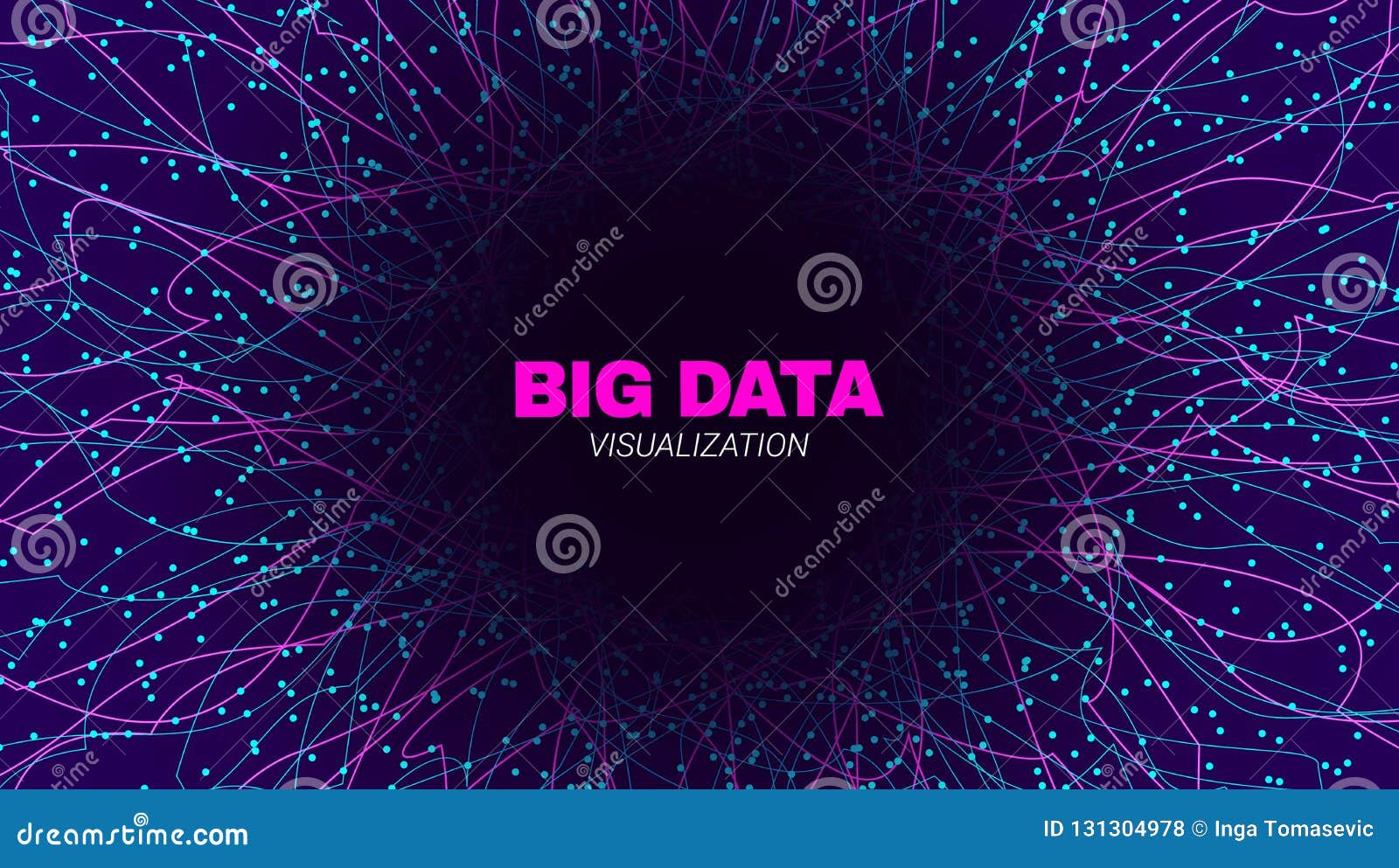Futuristic Portal Design with Big Data Stream. Stock Vector ...