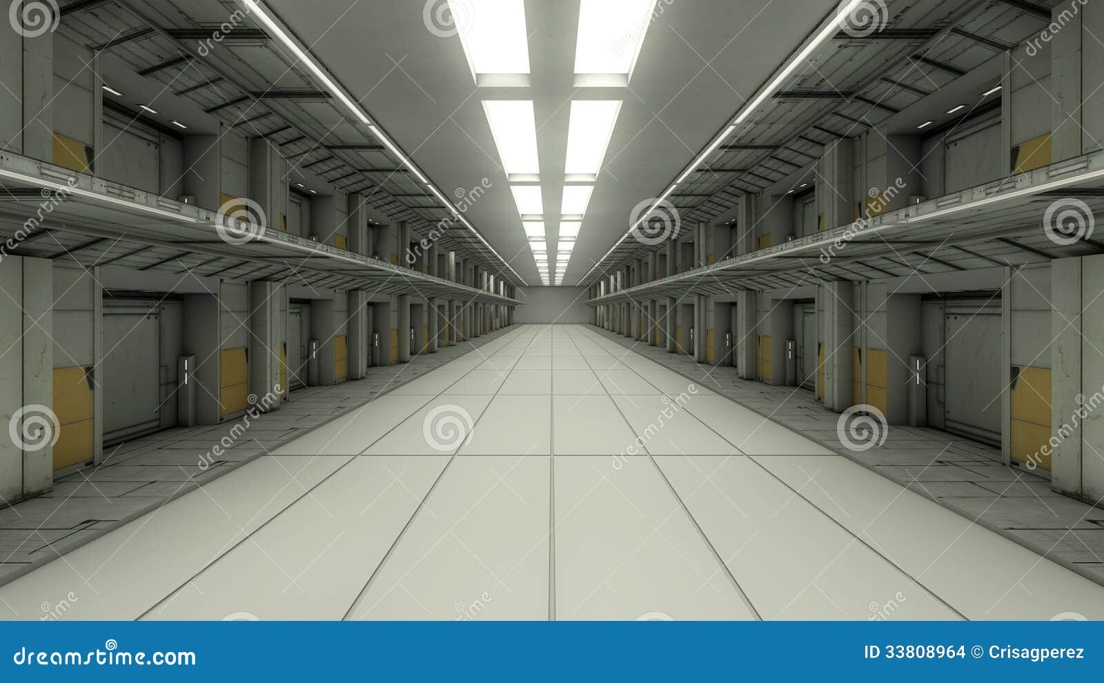 Futuristic prison stock illustration. Illustration of reflection - 33808964