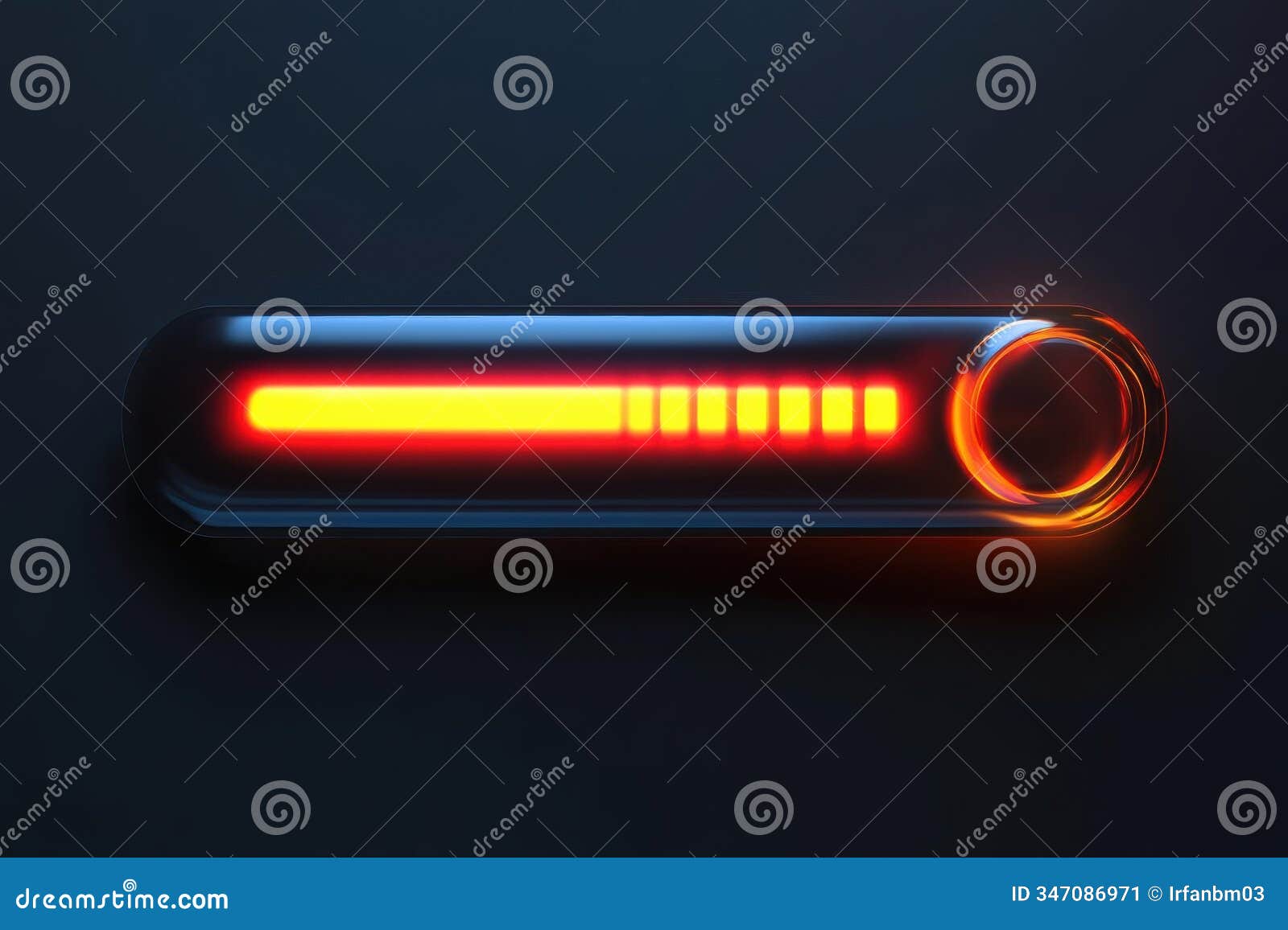 Futuristic Progress Bar, a Glowing Indicator of Advancement Stock Image ...