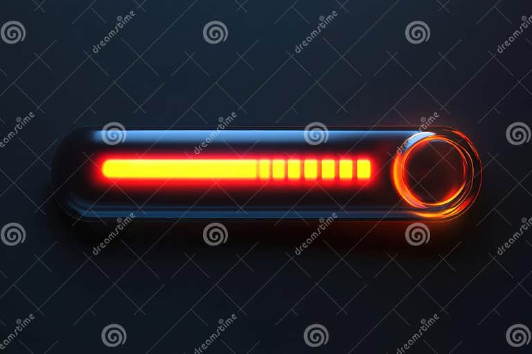 Futuristic Progress Bar, a Glowing Indicator of Advancement Stock Image - Image of minimal ...