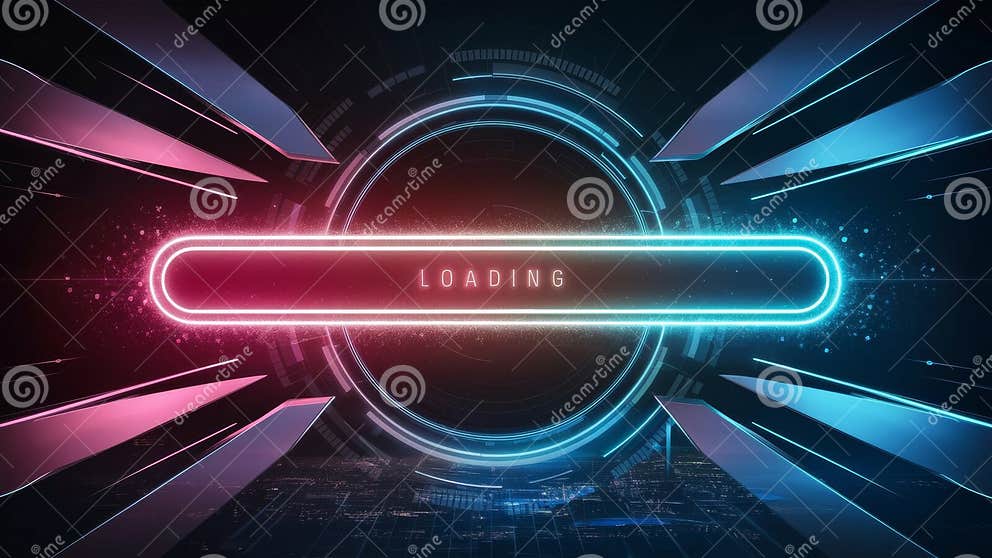 Futuristic Progress Loading Bar, Modern Software Interface Stock Image - Image of icon ...