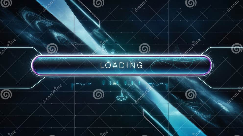 Futuristic Progress Loading Bar, Modern Software Interface Stock Image - Image of indicator ...