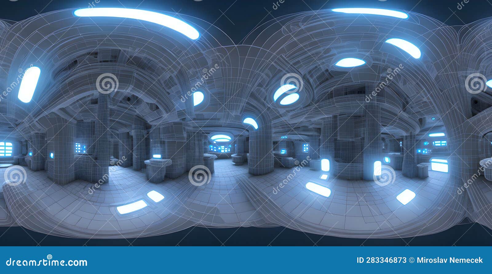 Futuristic Pseudo-360 HDRI Fractal Environment Map, Generative AI ...