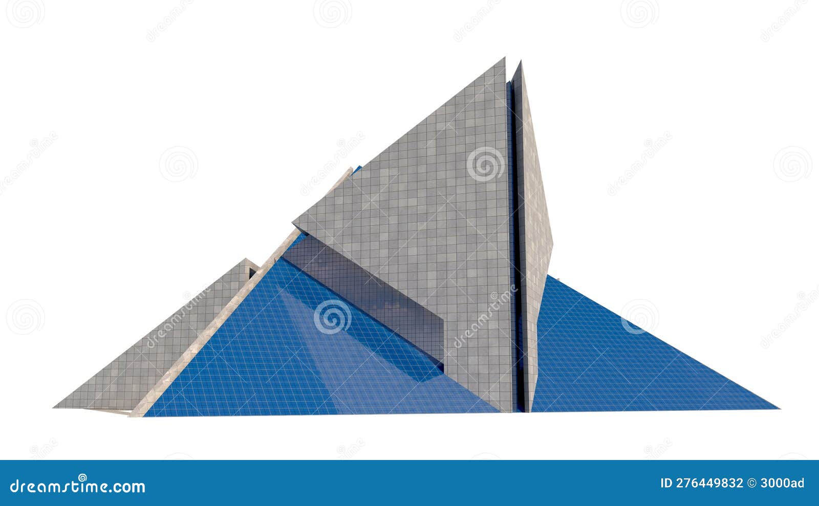 Futuristic Pyramidal Architecture Stock Illustration - Illustration of ...