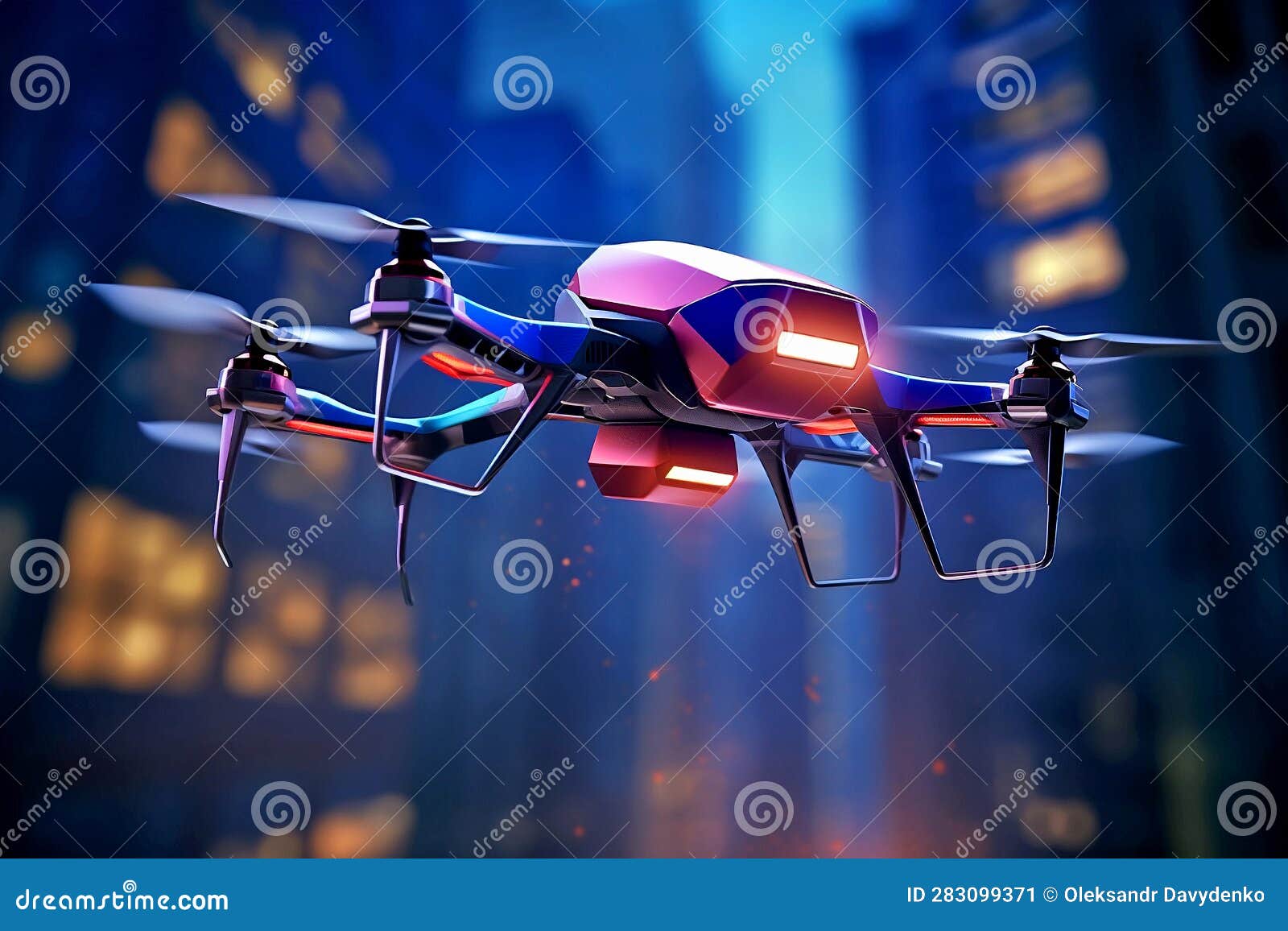 Futuristic Quadcopter, Innovative Drone. Generative AI Stock ...