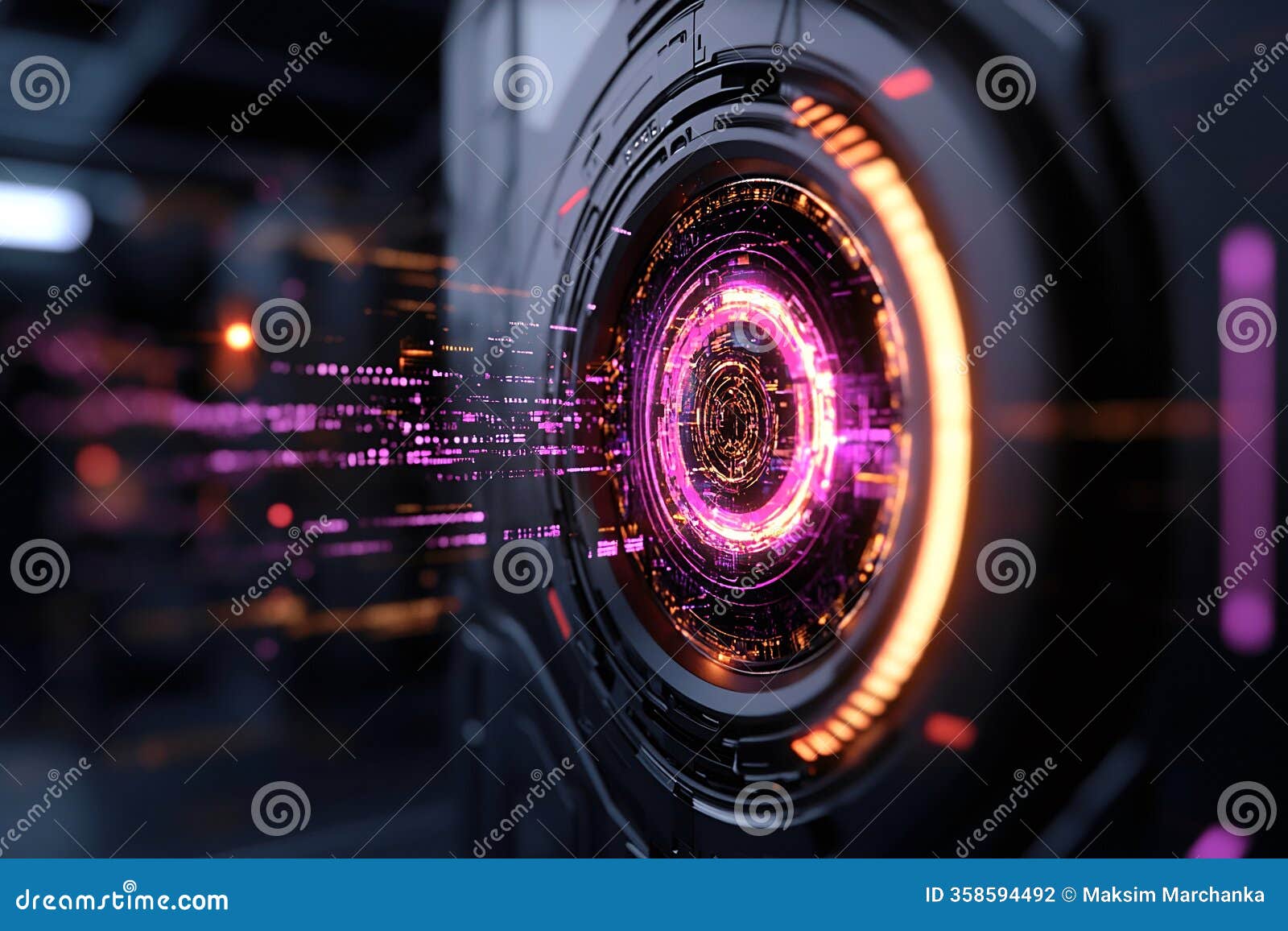 Futuristic Quantum Computer in Advanced Chamber Stock Photo - Image of ...