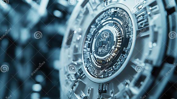 Futuristic Quantum Computing Processing Unit Performing Complex Calculations Stock Illustration ...