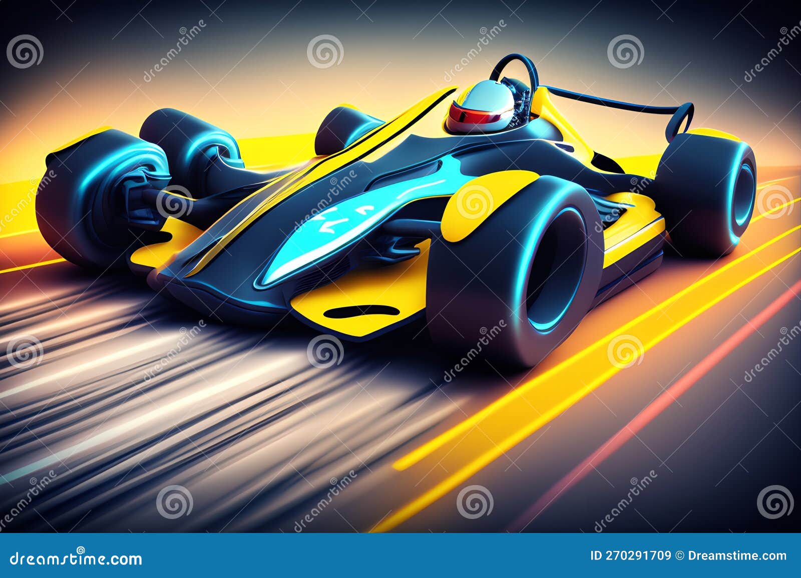 Futuristic Racing Formula, Generative AI Illustration Stock ...