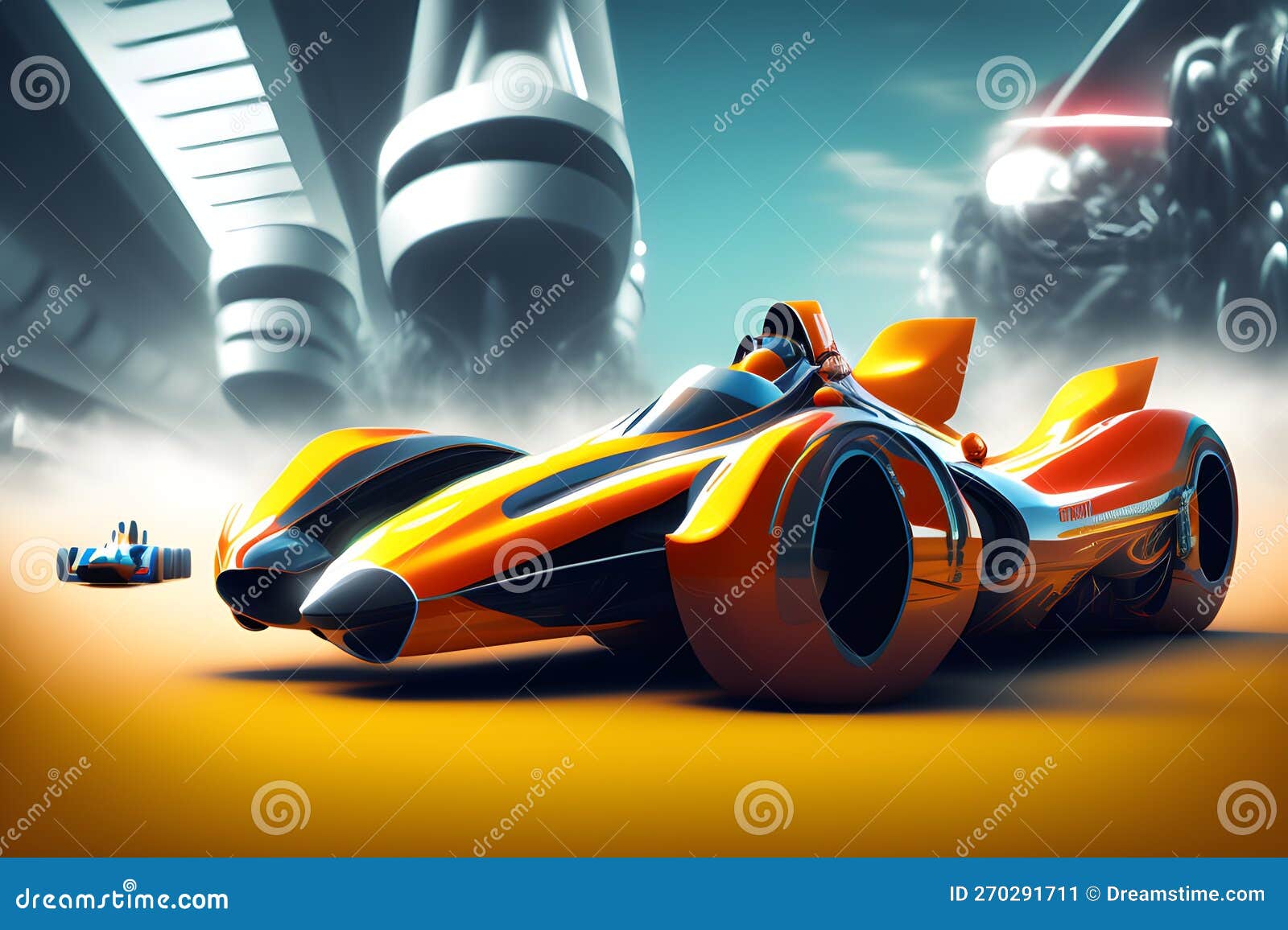 Futuristic Racing Formula, Generative AI Illustration Stock ...