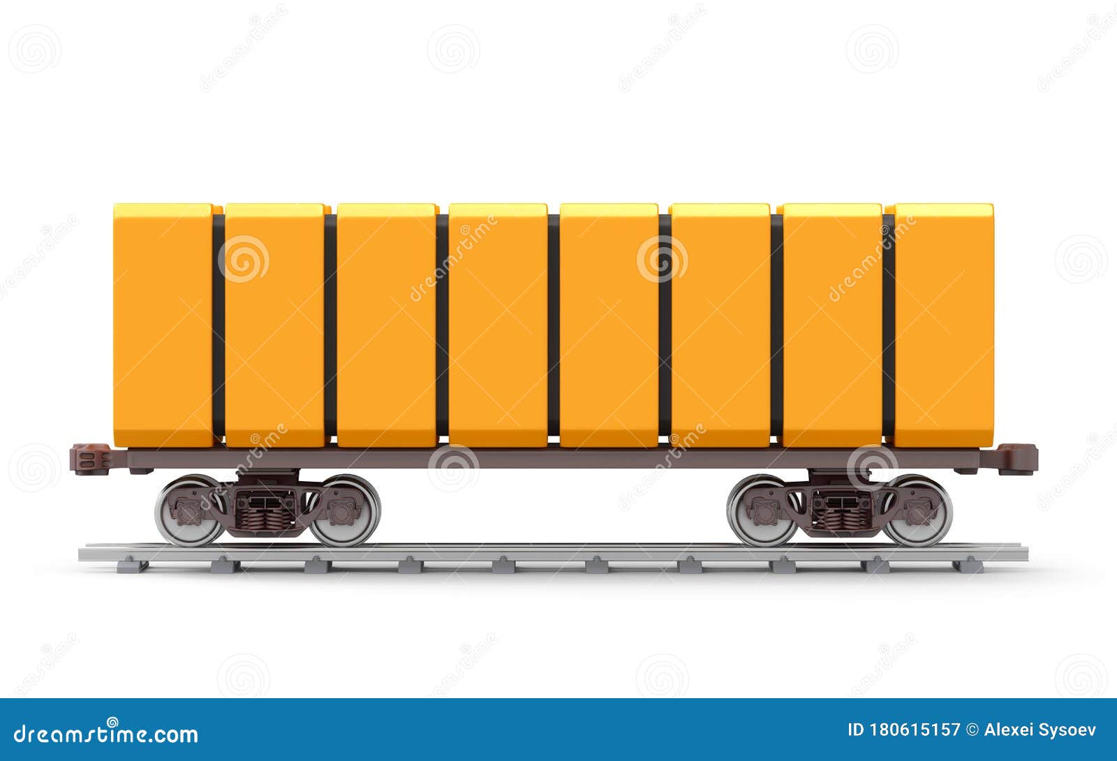 Freight Car With Box On Side Vier, Graphic Royalty-Free Illustration ...