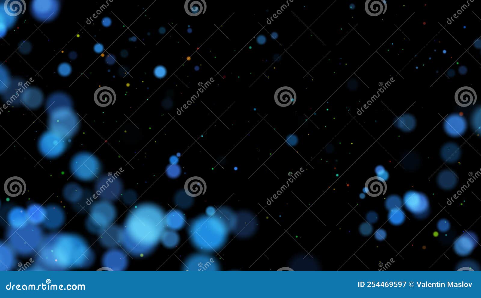 Futuristic Raindrops in Reflected Neon Rays of Light Against the ...