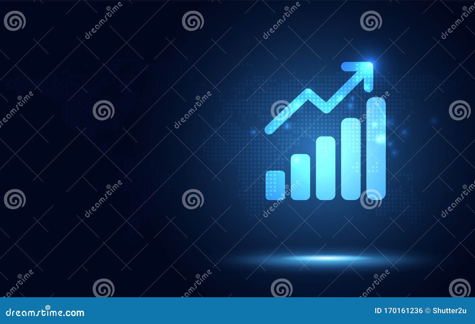 Futuristic Raise Arrow with Bar Chart Graph Digital Transformation ... Futuristic Raise Arrow with Bar Chart Graph Digital Transformation ...