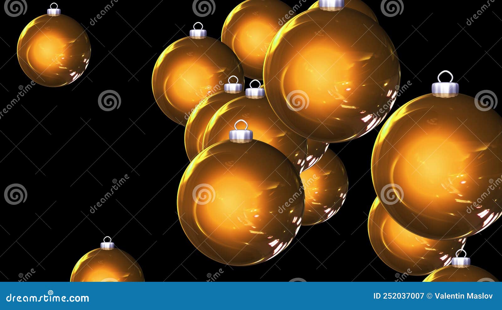 Futuristic Random Movement of Festive Bright Red Balls with a Mirror ...