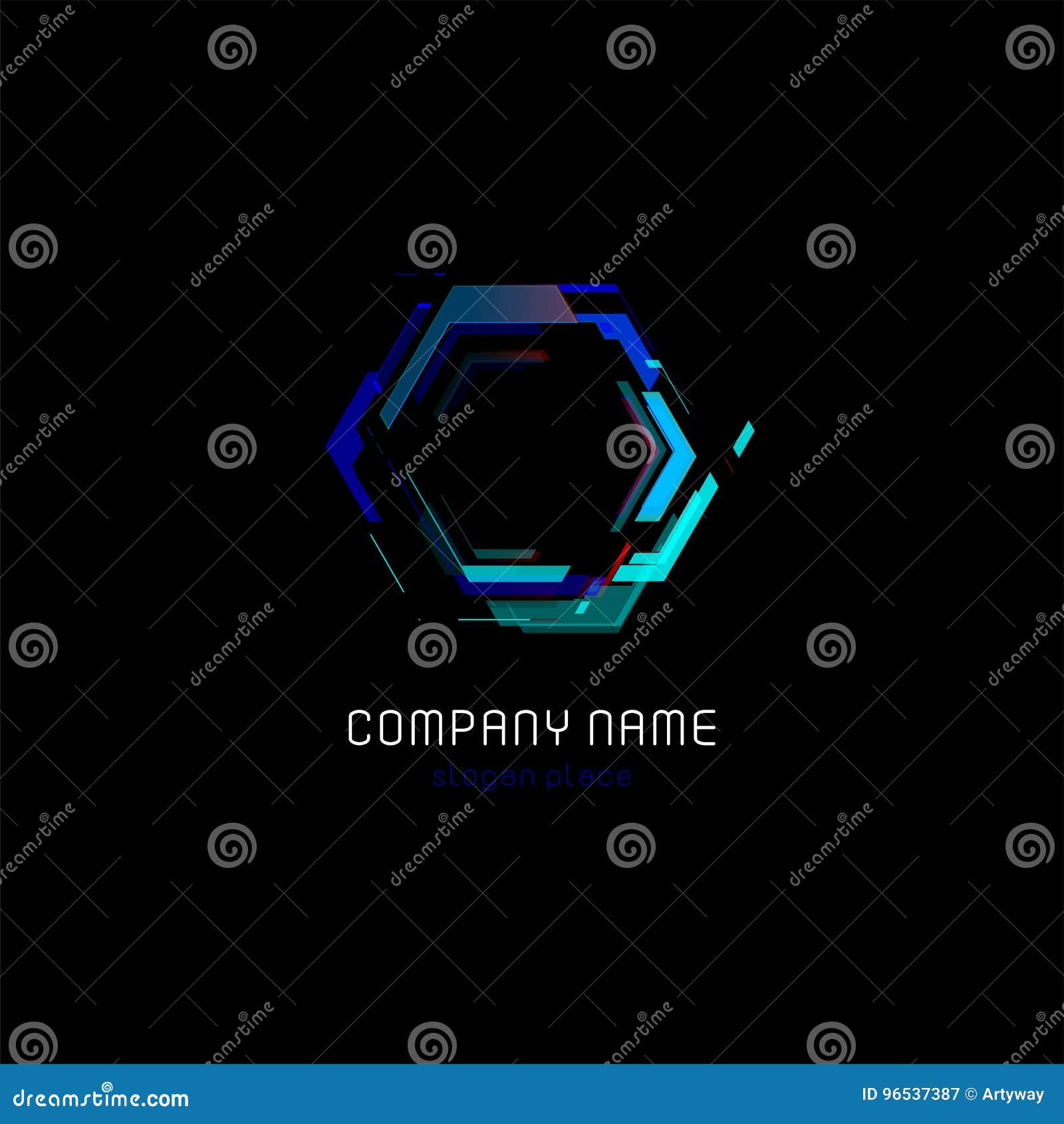 Futuristic Reactor Abstract Colorful Vector Logo Template. Innovative ...