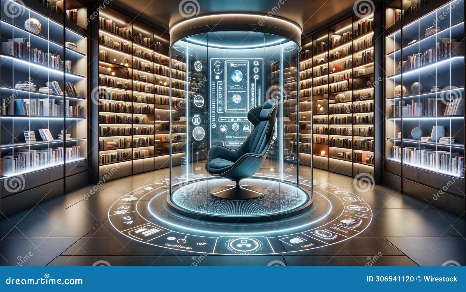 Futuristic Reading Space with Intelligent Features - AI Generated ...