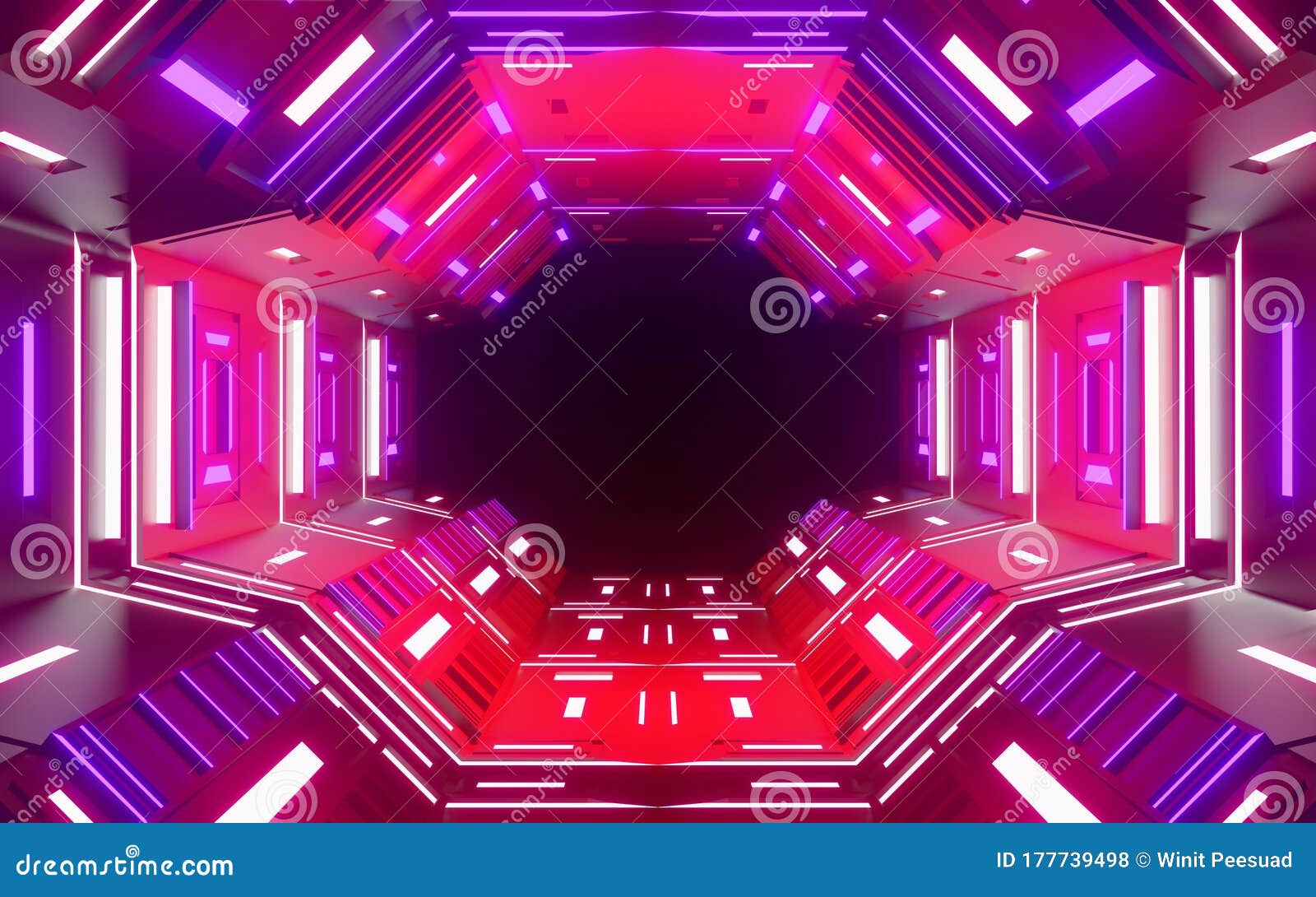 Sci-FI Spaceship Gate, 3D Rendering Stock Illustration - Illustration ...