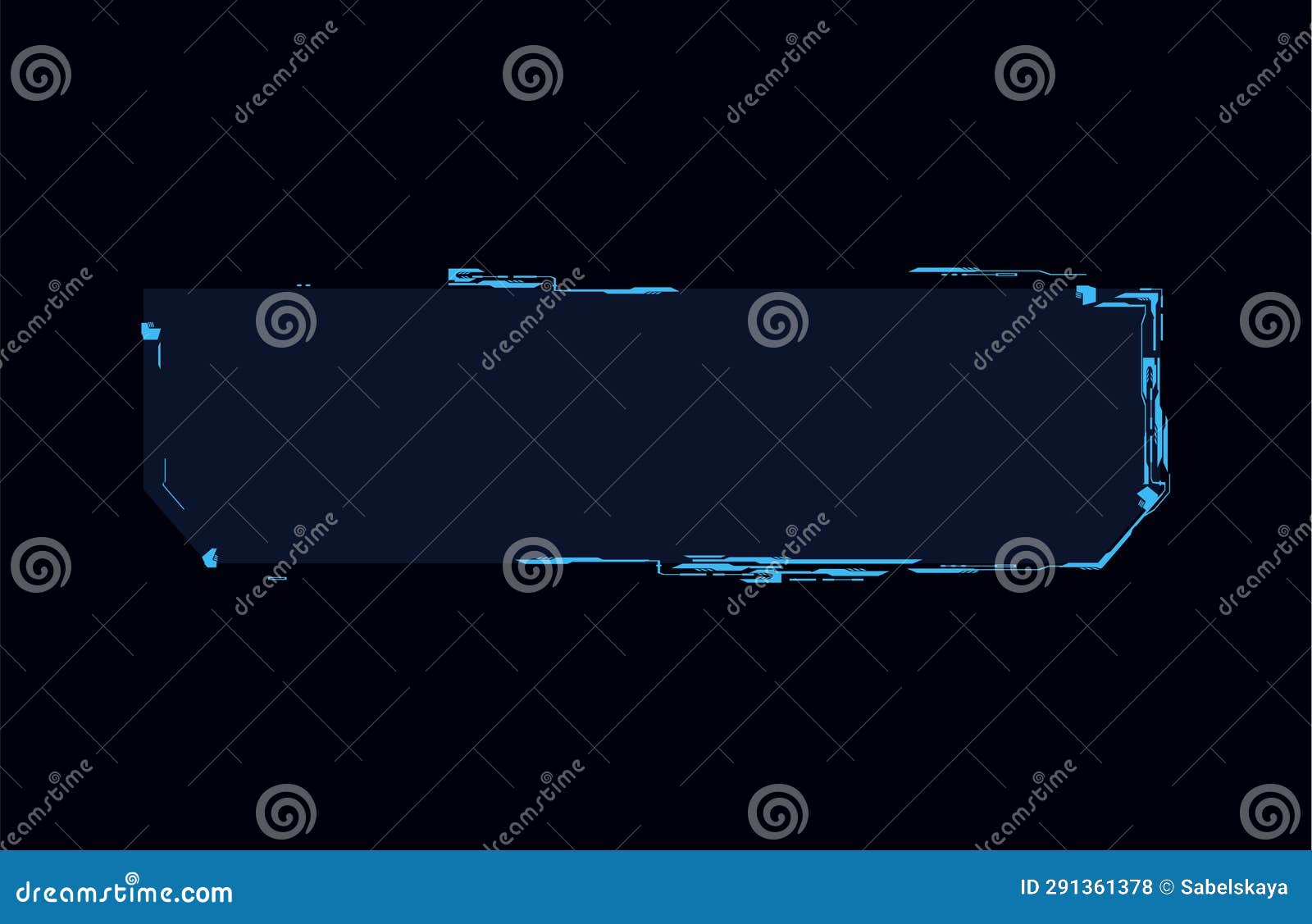 Futuristic Rectangular Frame, Vector Illustration for Web Design ...