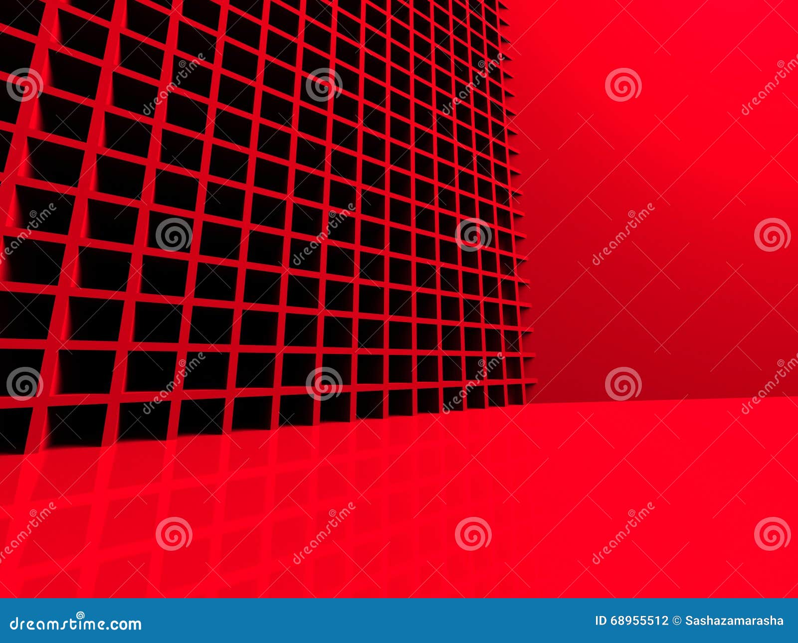 Futuristic Red Abstract 3d Background Stock Illustration - Illustration ...