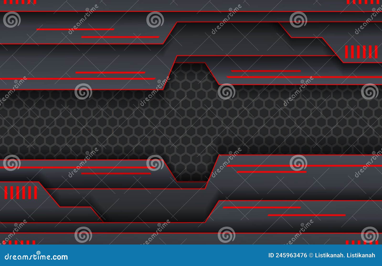 Futuristic Red and Black Background Design Stock Vector - Illustration ...