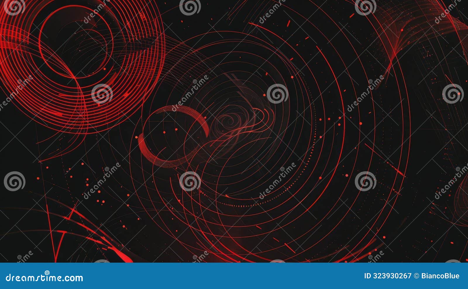 Futuristic Red and Black Circular Interface Design. Sci-fi Technology ...