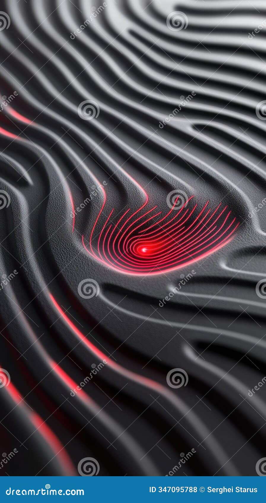 Futuristic Red Light Pattern on a Textured Black Surface, AI Stock ...