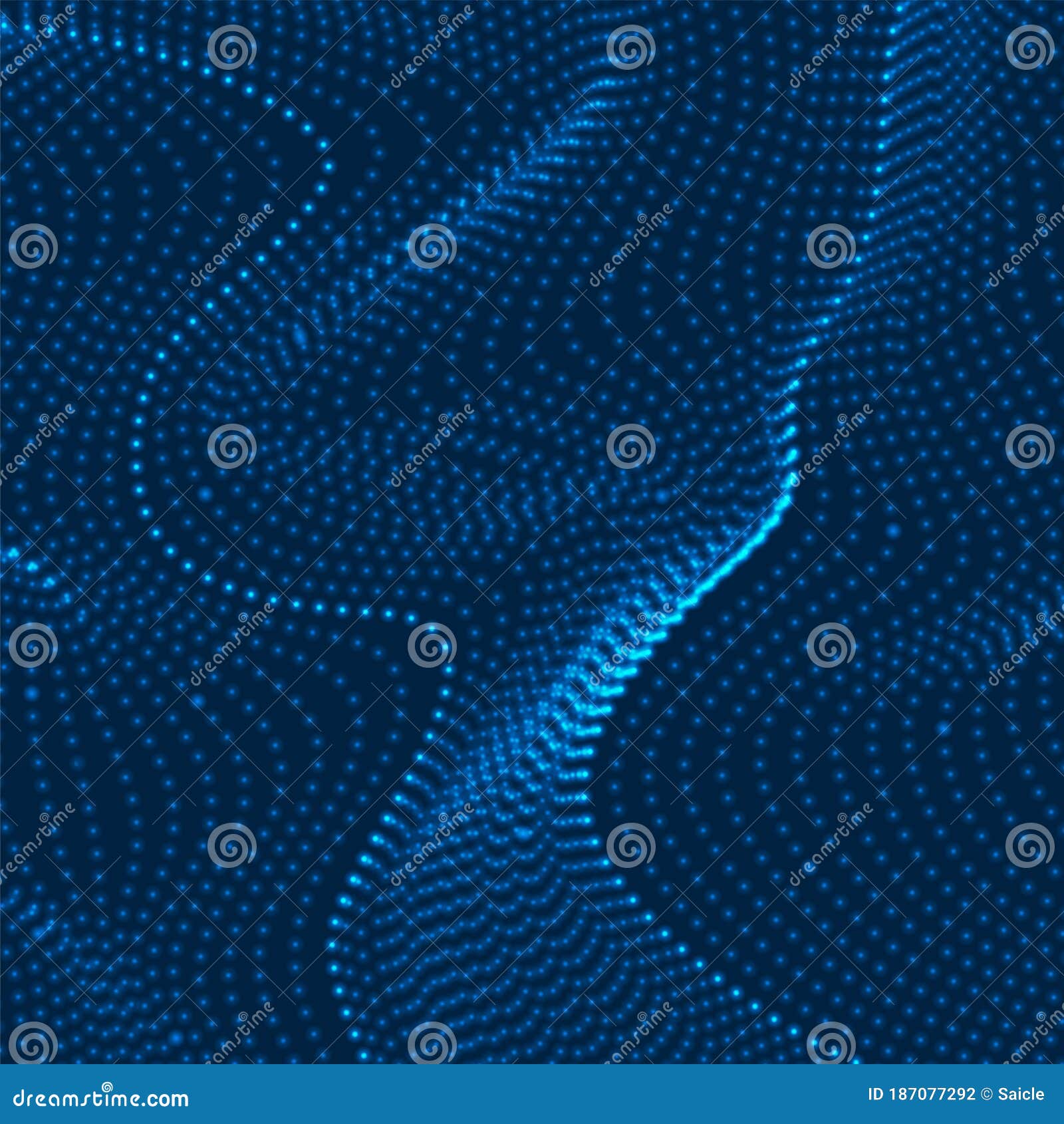 Futuristic Refracted Dotted Lines Waves Abstract Background Stock Vector - Illustration of ...