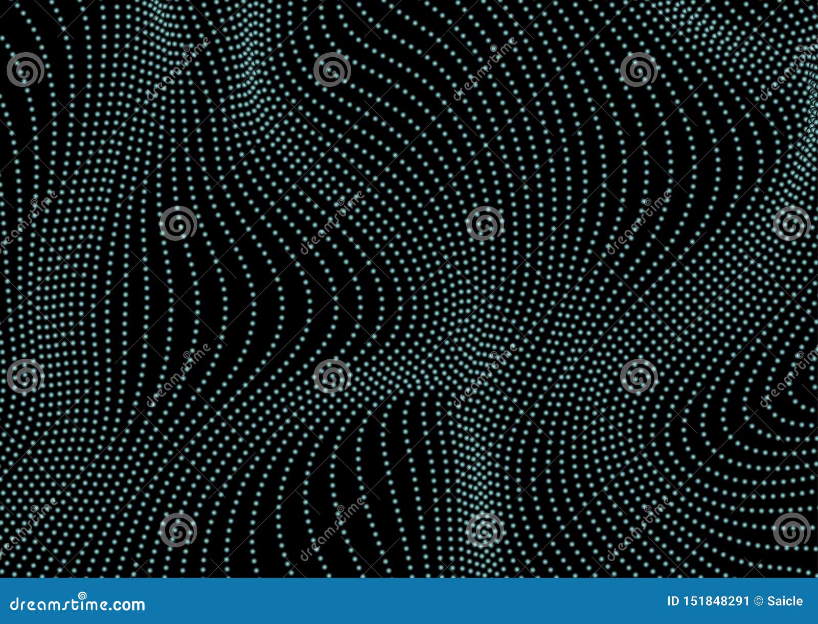 Futuristic Refracted Dotted Lines Waves Abstract Background Stock Vector - Illustration of dark ...