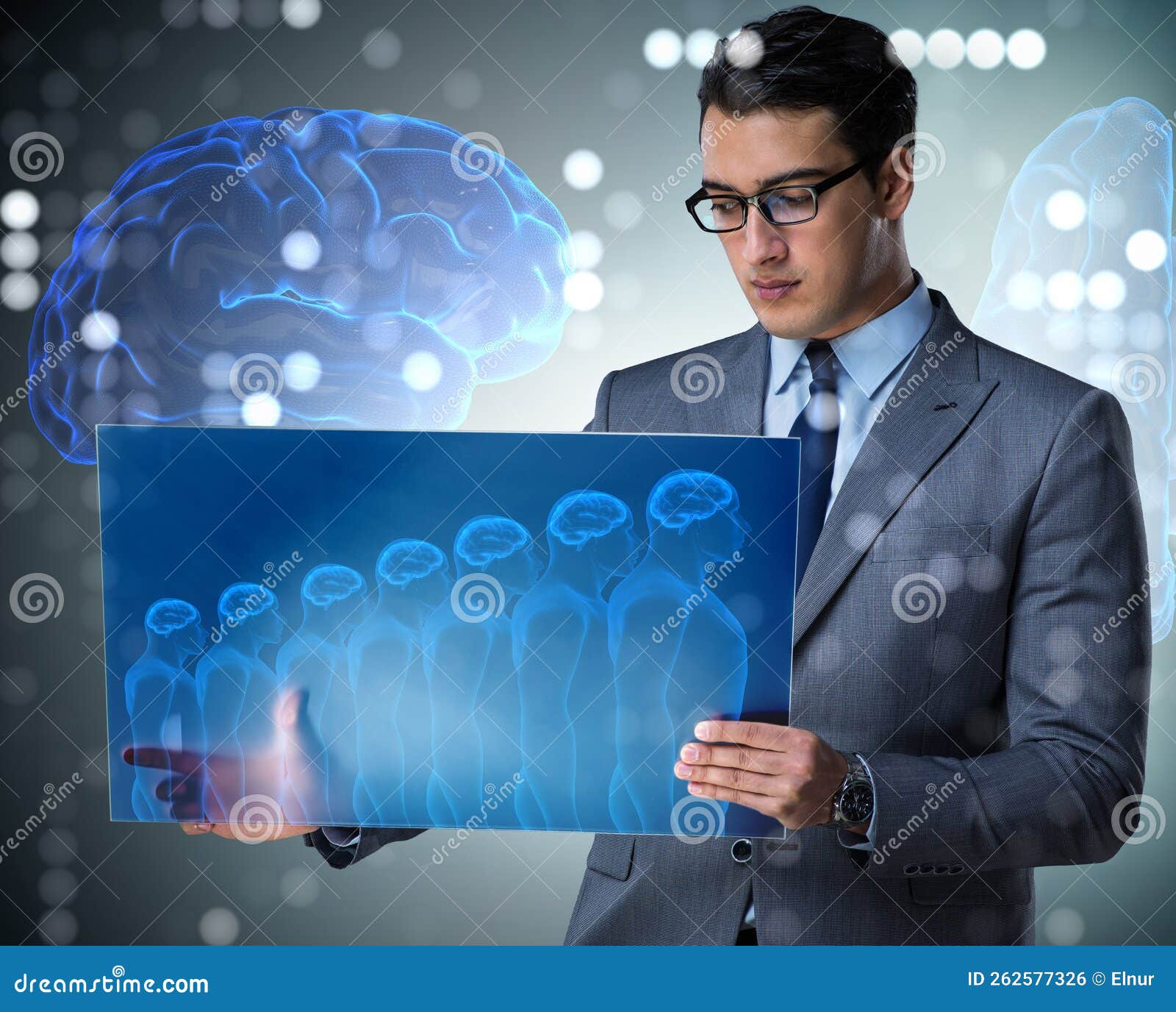 Futuristic Remote Diagnostics Concept with Businessman Stock Photo ...