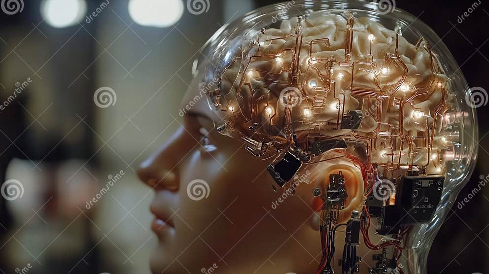 Brain Implant for Enhancing Memory and Recall Stock Illustration ...