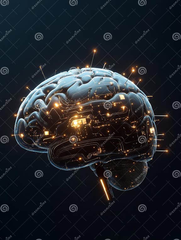 A Futuristic Representation of a Human Brain Illuminated with Glowing ... A Futuristic Representation of a Human Brain Illuminated with Glowing ...