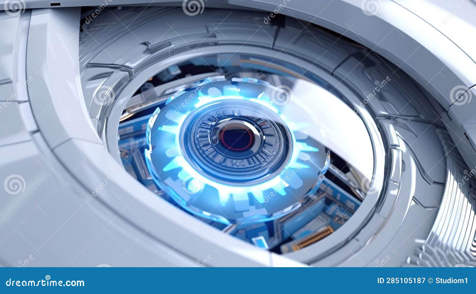 A Futuristic Representation of a Robotic Eye. Focused Robot Look ...