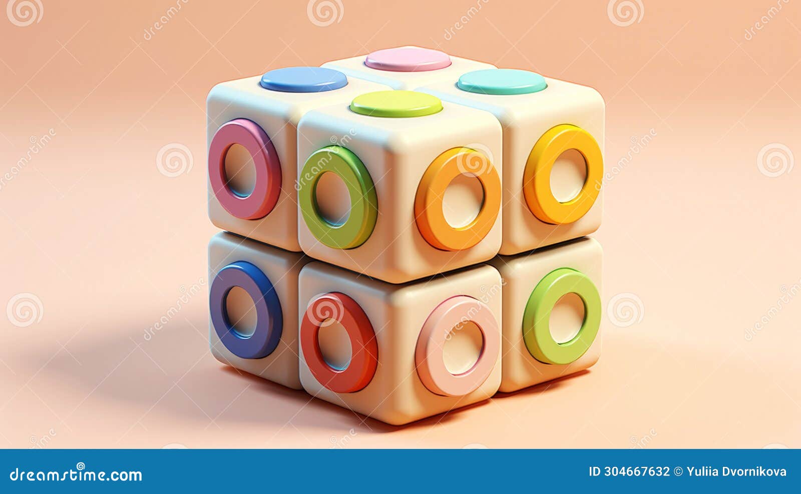 Futuristic Retro Gaming Cube Console. Future Technology Concept ...