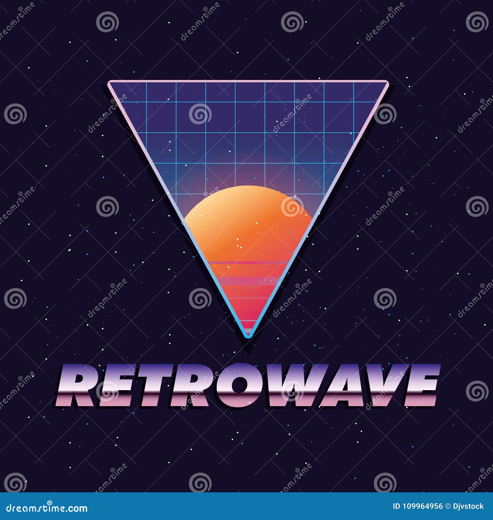 Futuristic and Retrowave Design Stock Vector - Illustration of hipster ...