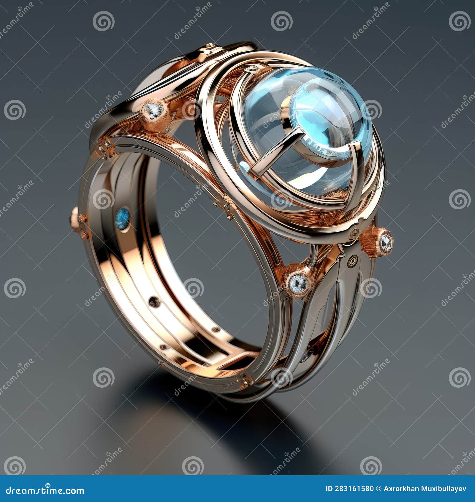 Futuristic Ring, Ai Generated Stock Illustration - Illustration of ...