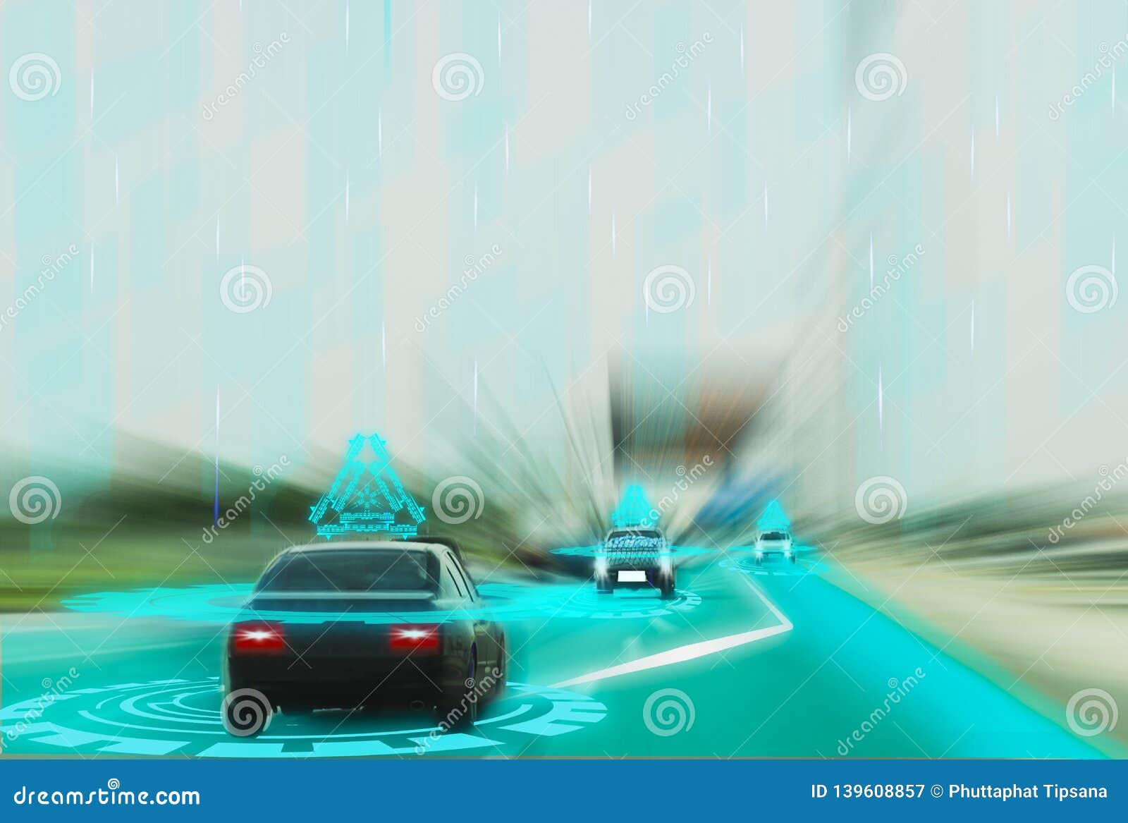 Futuristic Road Genius For Intelligent Self Driving Cars,Artificial ... Futuristic Road Genius For Intelligent Self Driving Cars,Artificial ...