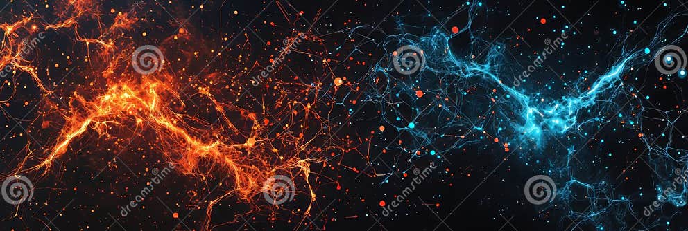 The Futuristic Roadmap Shows Multiple Paths Glistening in the Dark ...