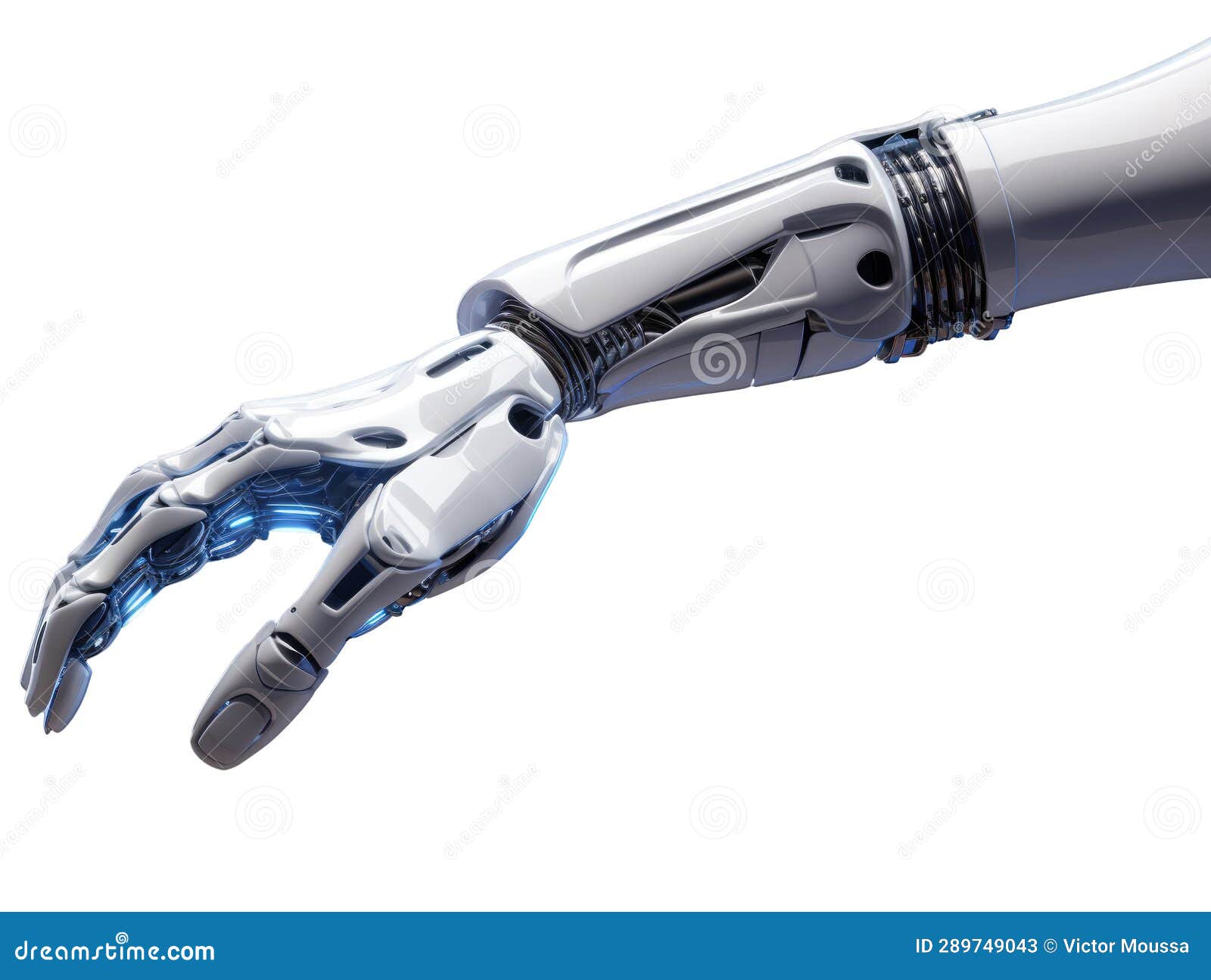 Futuristic Robot Arm Isolated on Transparent Background with Clipping ...