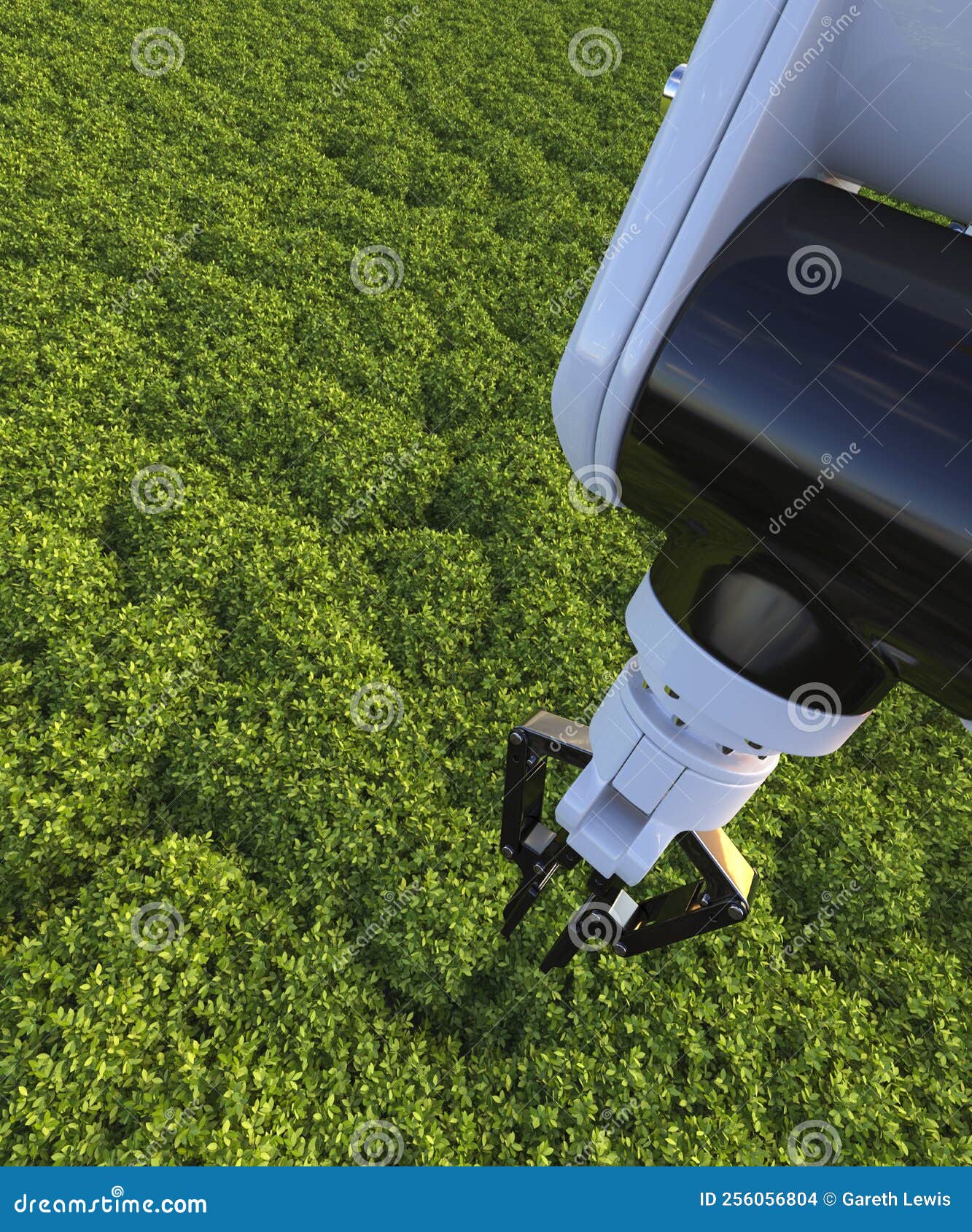 Robot Arm Farming Crops 3d Render Stock Illustration - Illustration of ...