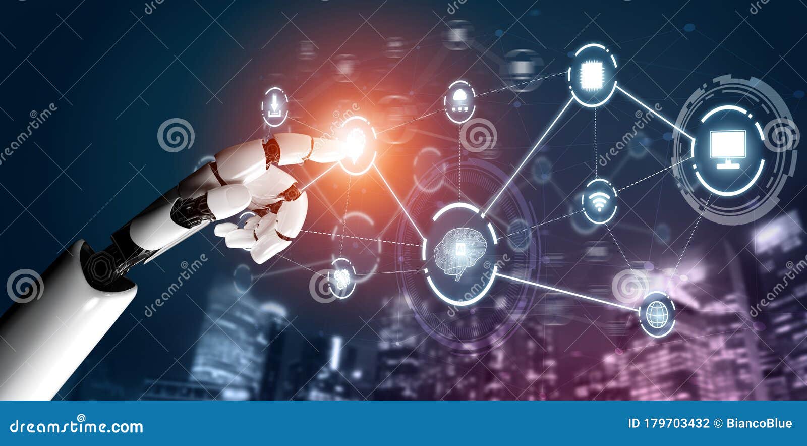 Futuristic Robot Artificial Intelligence Concept Stock Photo - Image of ...